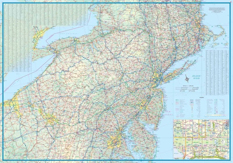 Manhattan and Northeast Corridor Travel Ref map