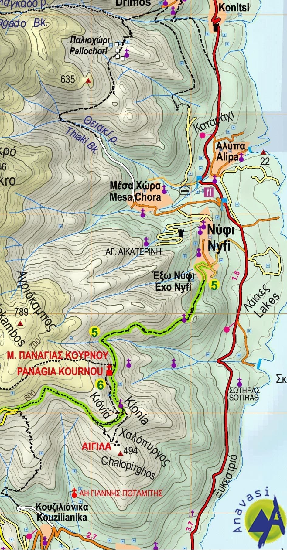 Mani - Anavasi Hiking Map - 1 30 000 3 8 4