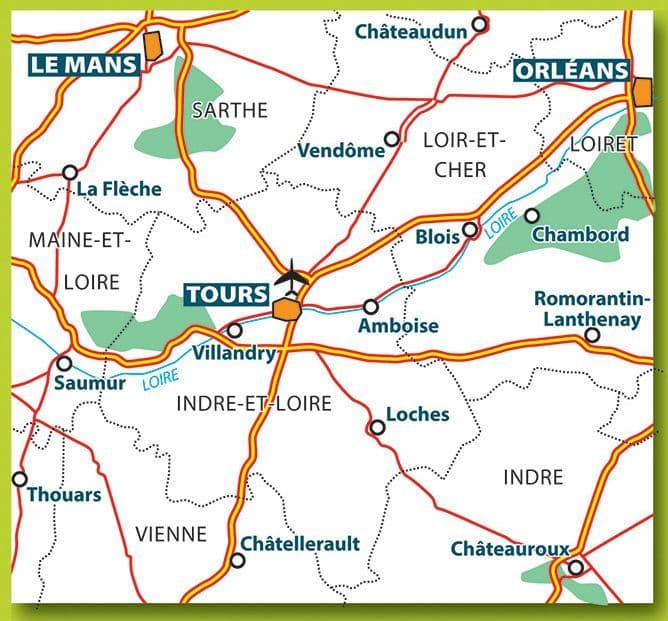 Map 116 - Chateaux of the Loire