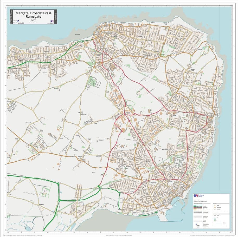 Margate Broadstairs & Ramsgate Street Map 2021