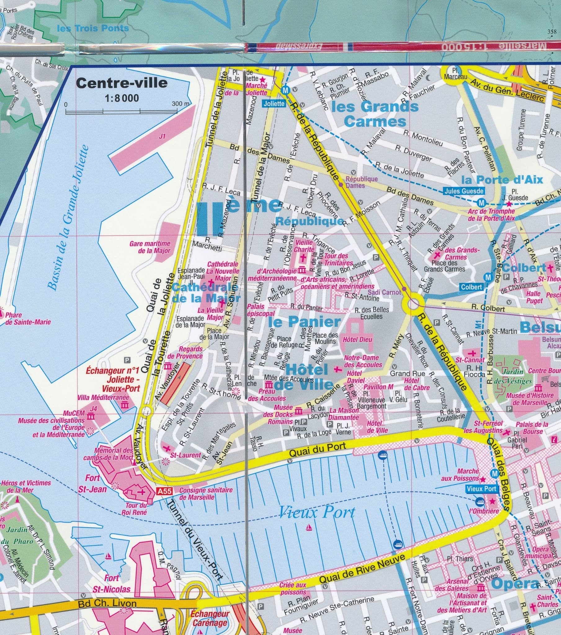 Marseille - Laminated Street Plan - Comfort