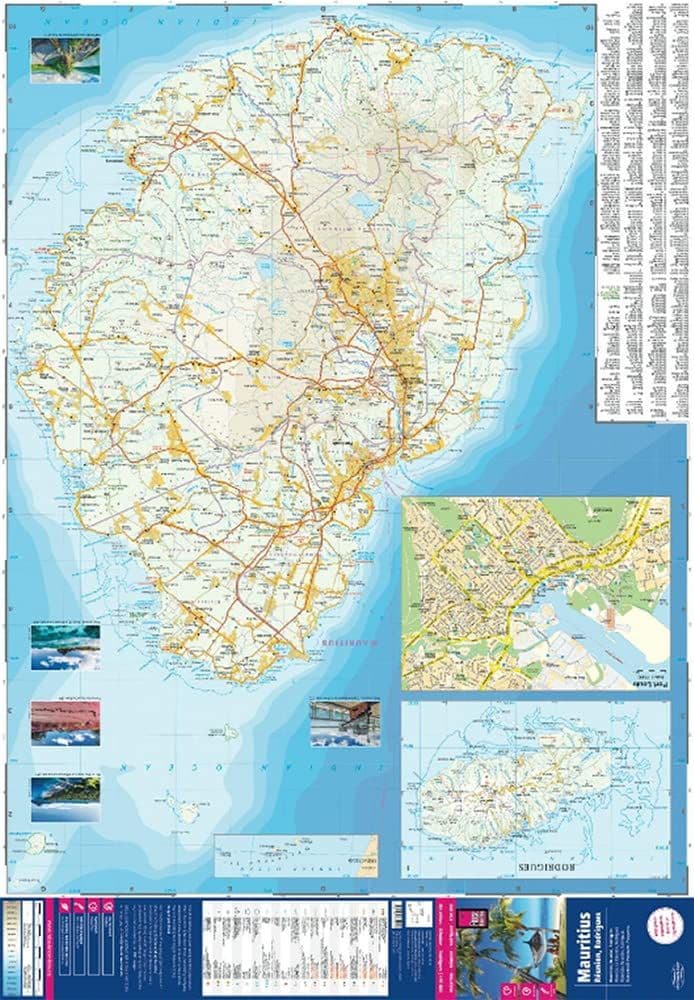 Mauritius Reunion & Rodrigues Road Map - Reise