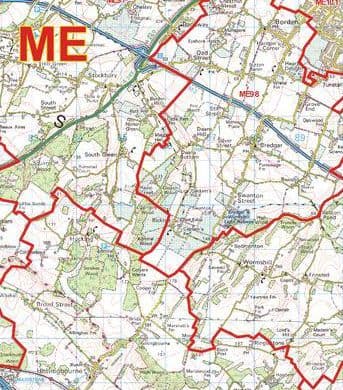 Medway - ME - Postcode Sector Wall Map
