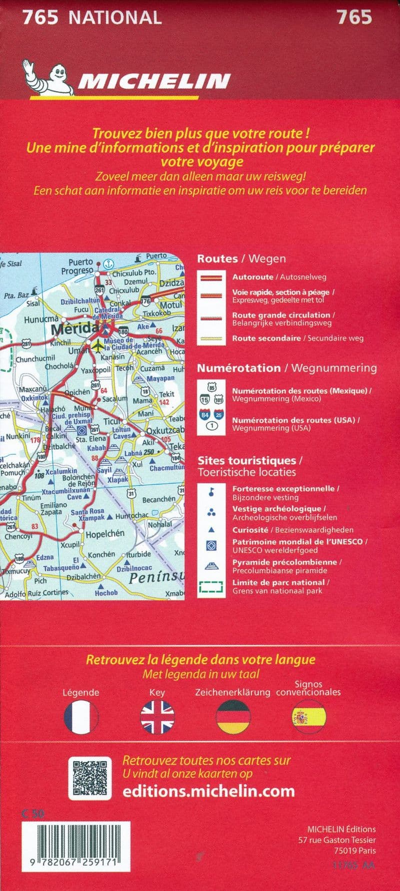 Mexico - Michelin Map 765