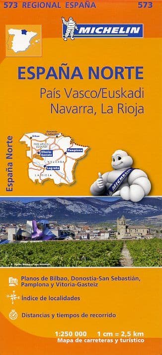 Michelin 573 - Spain North - Pais Vasco Euskadi Navarra La Rioja