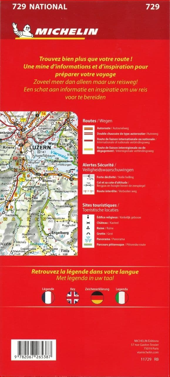 Michelin Map 729 - Switzerland 2025