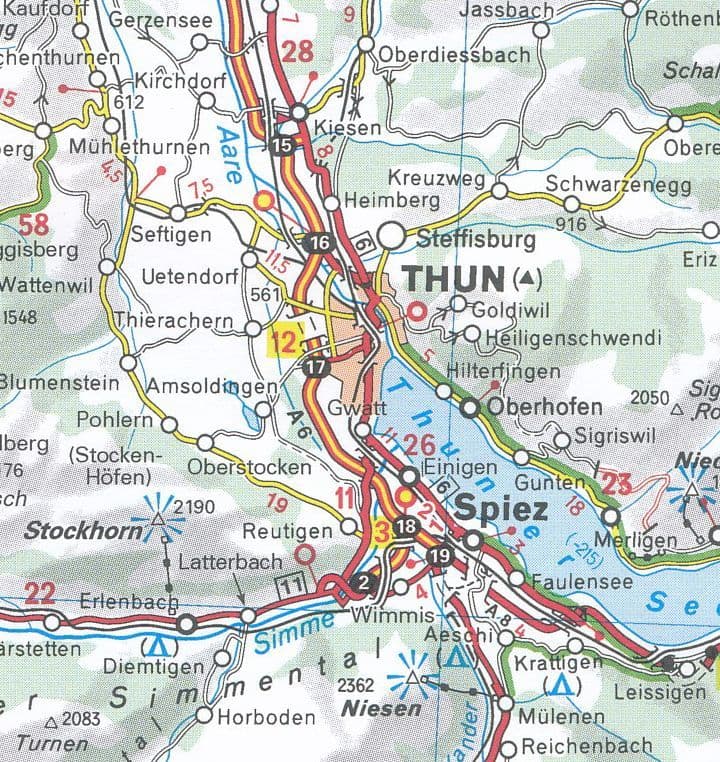 Michelin Map 729 - Switzerland 2025