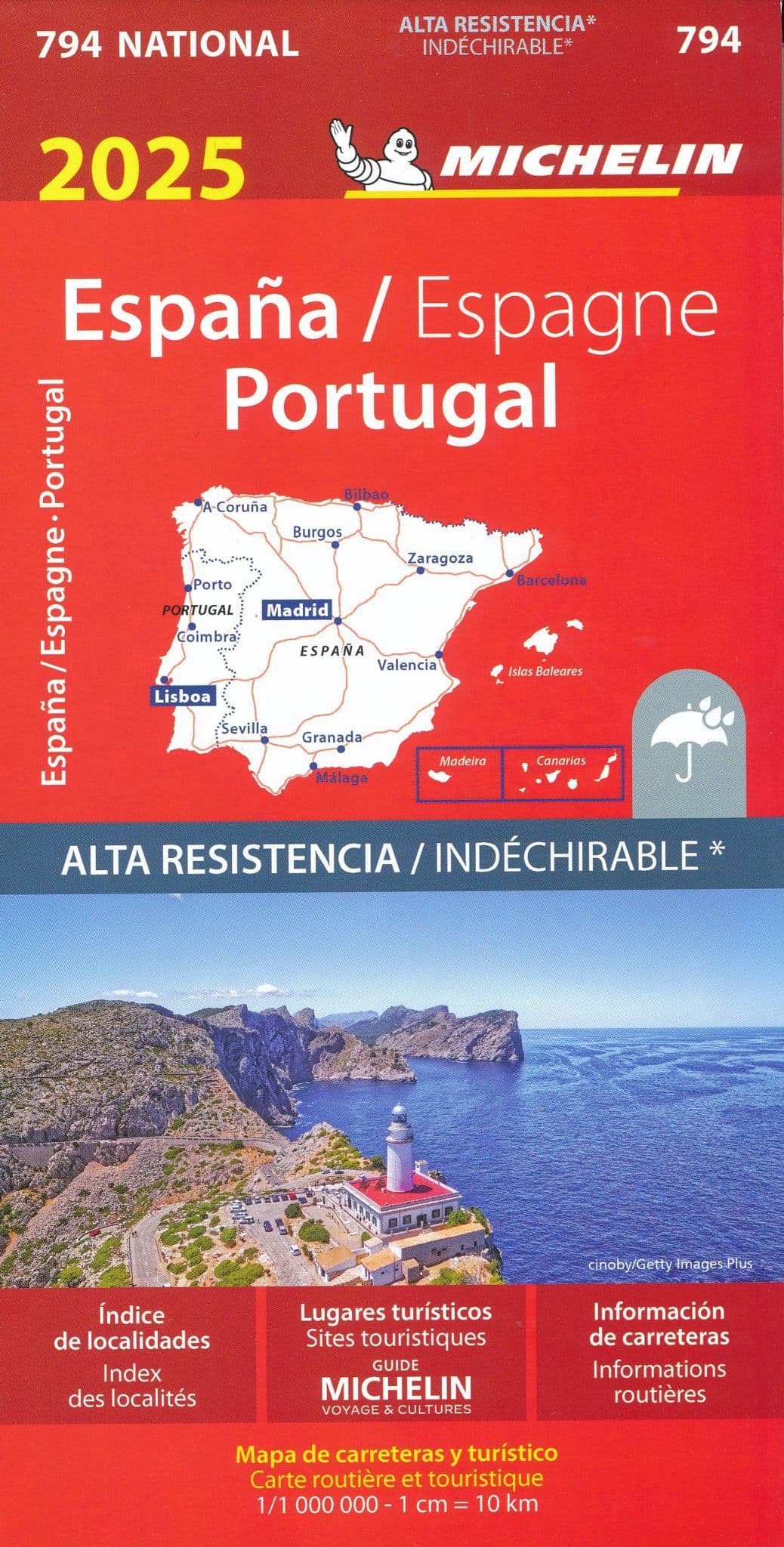 Michelin Map Spain & Portugal 794 Tear Proof - 2025