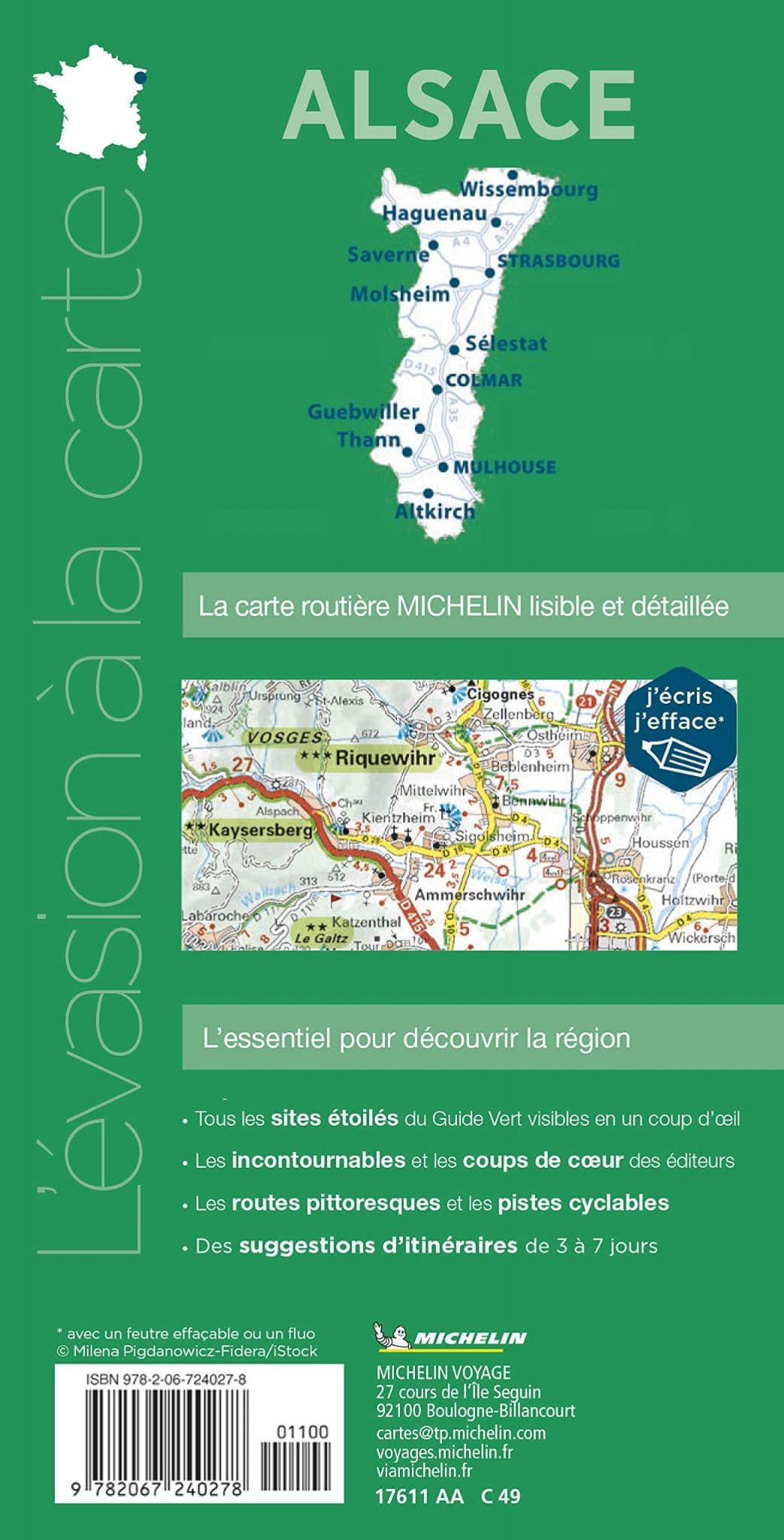 Michelin Tourist Map - Alsace