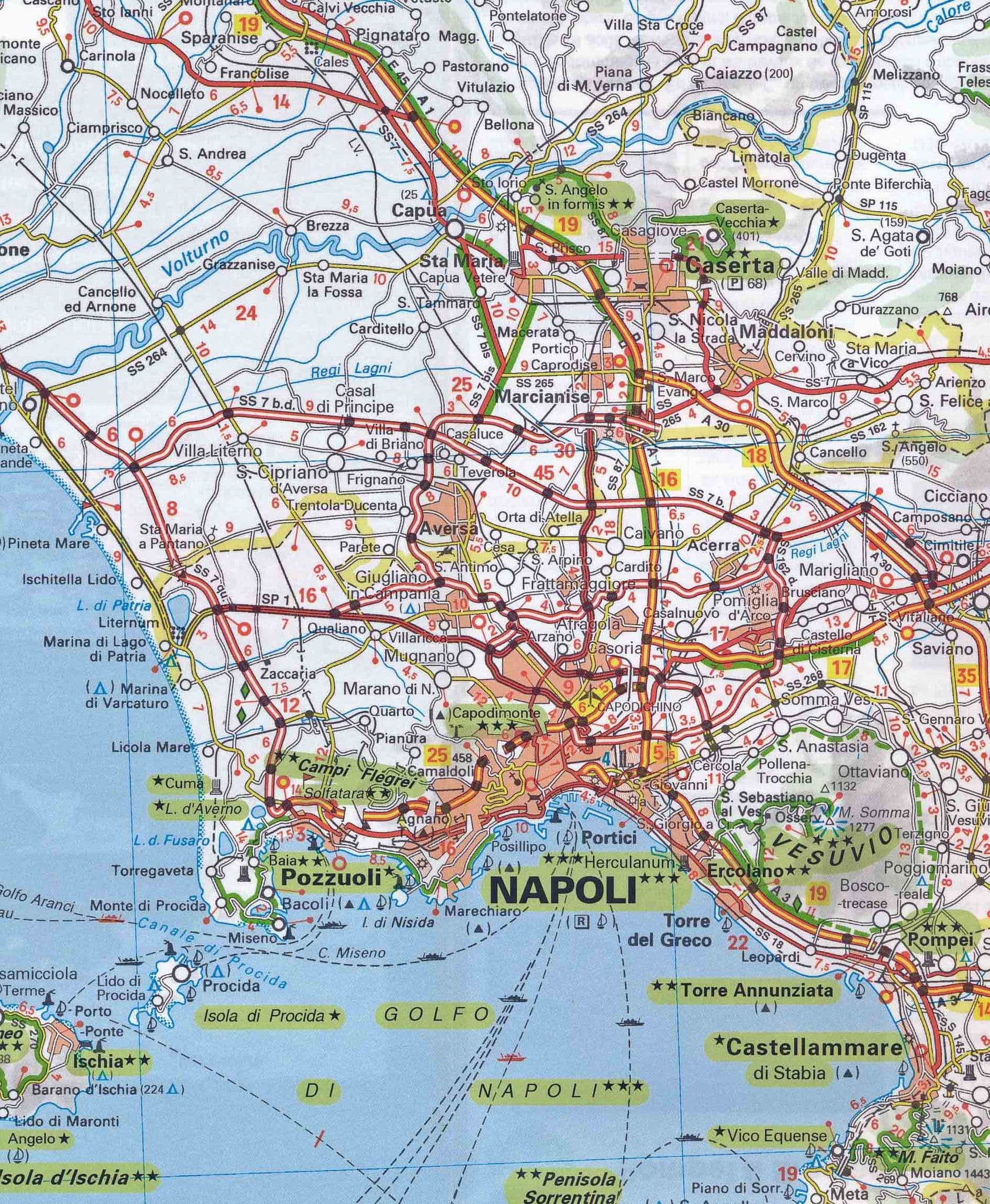 Naples Italy Tourism Map