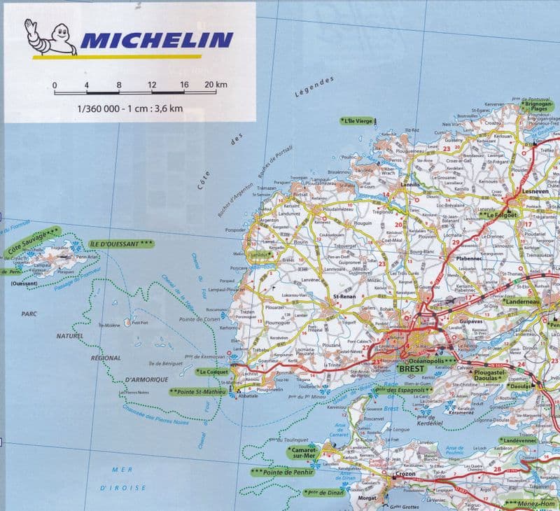Michelin Tourist Map - Brittany