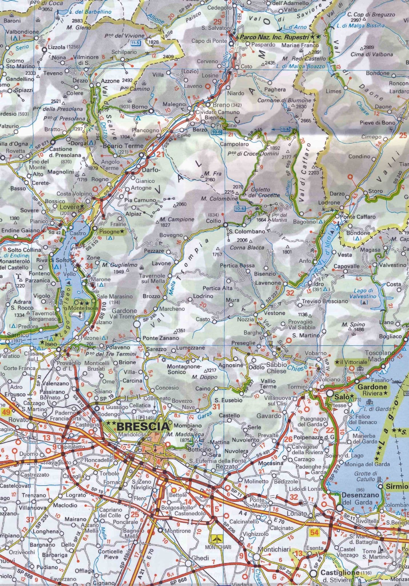 Michelin Tourist Map - Italian Lakes - Milan