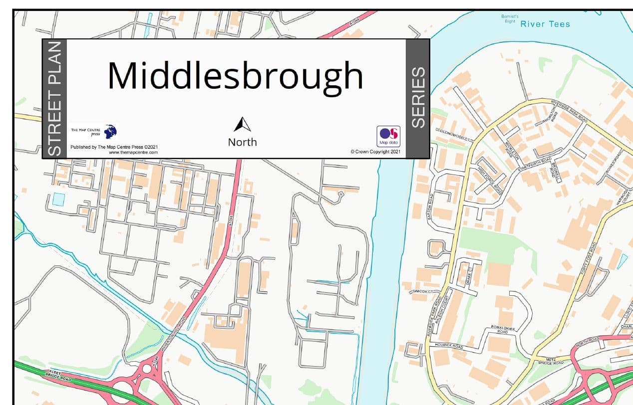 Middlesbrough Map OS Map Of Middlesbrough & Hartlepool | Explorer 306