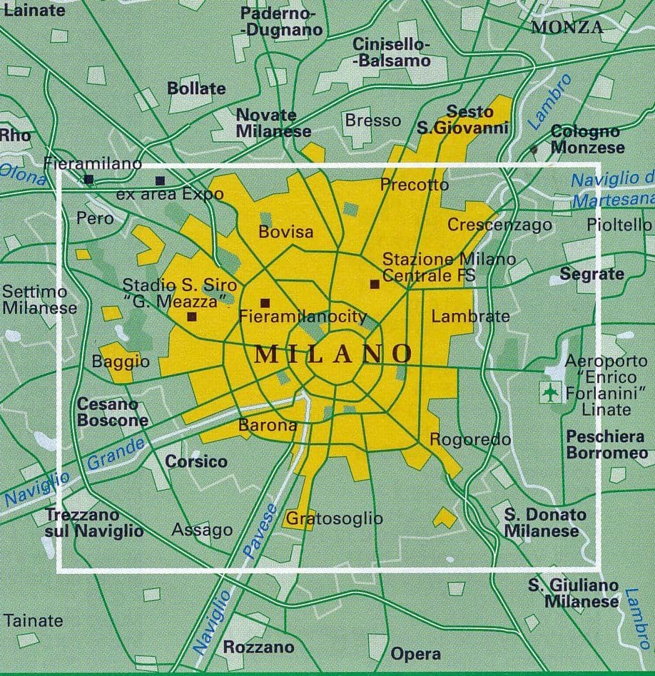 Milan Street Map - TCI