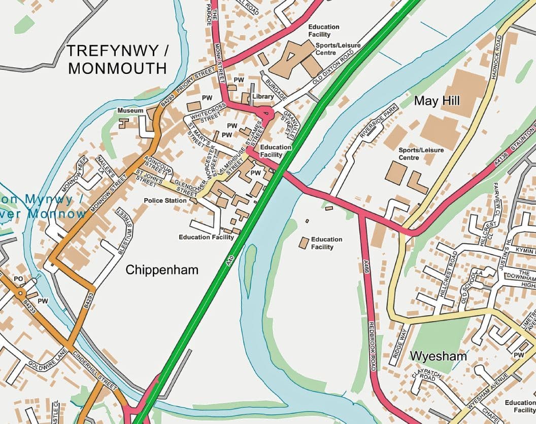Monmouth Street Map