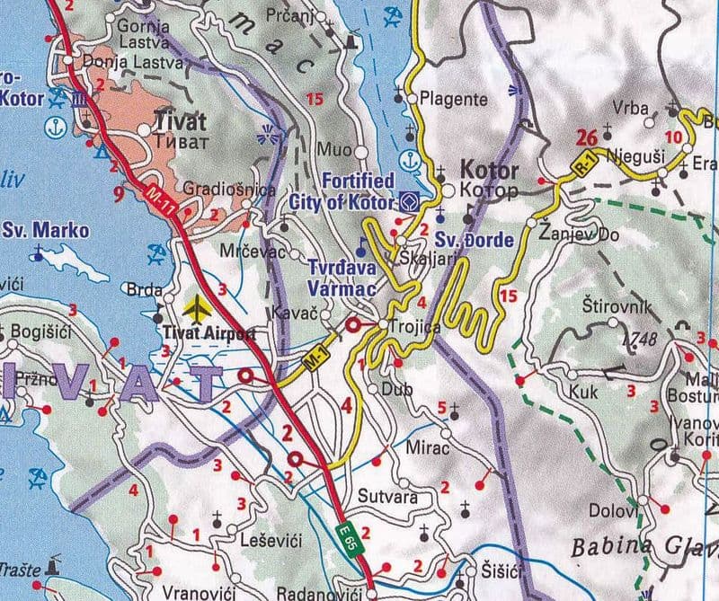 Montenegro - Road Map - Michelin 780