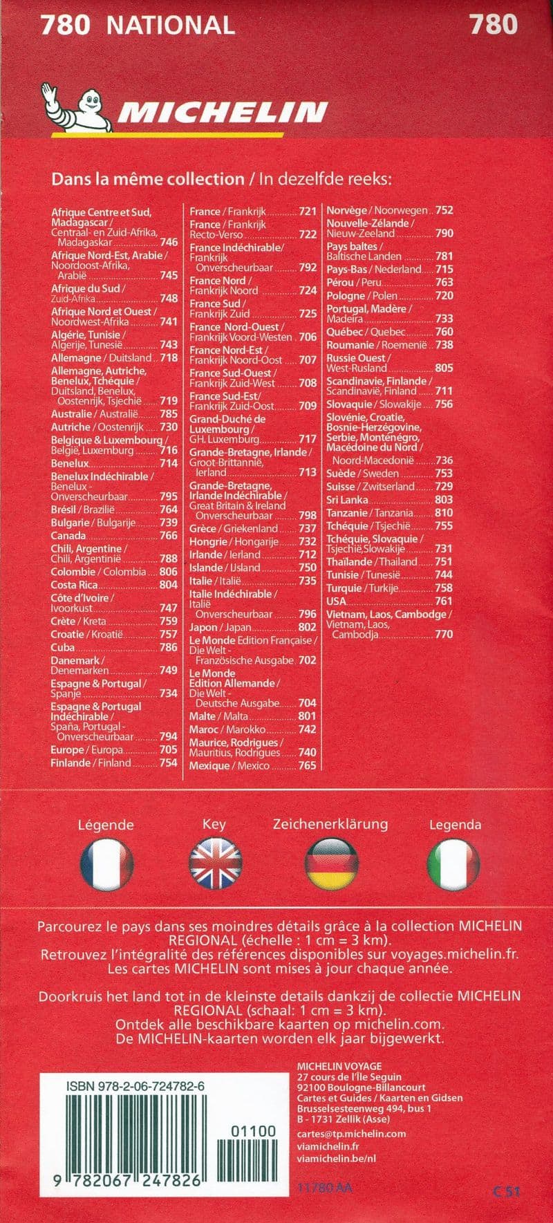 Montenegro - Road Map - Michelin 780