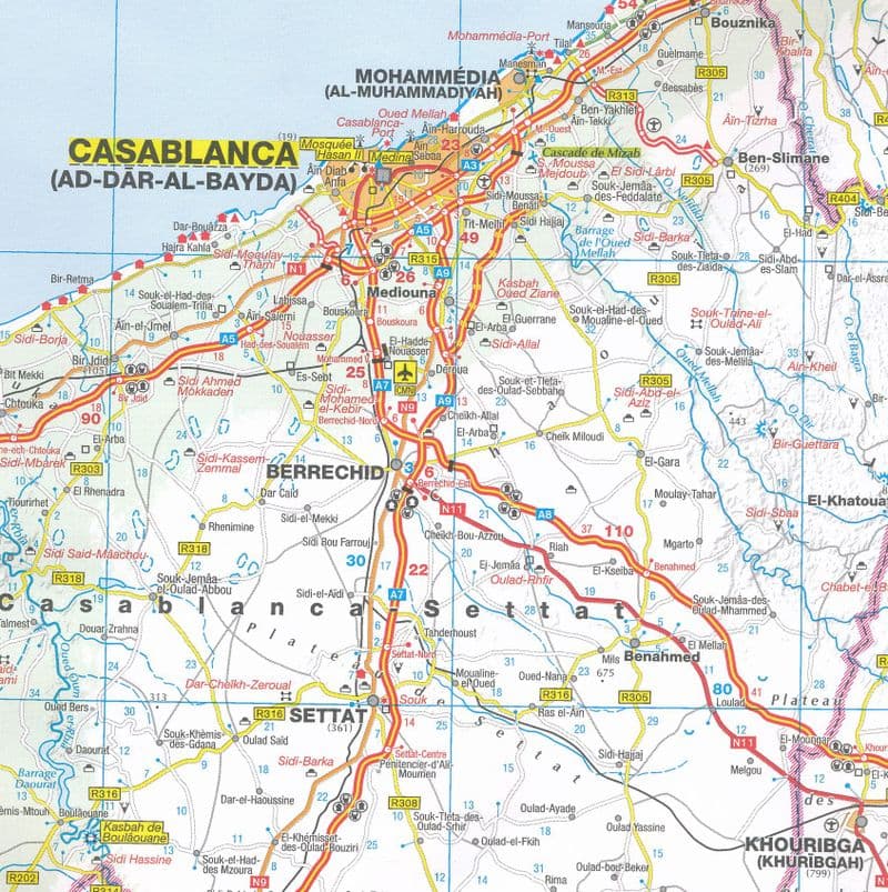 Morocco Road Map - IGN