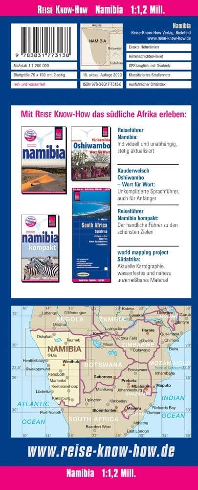 Namibia Road Map - Reise