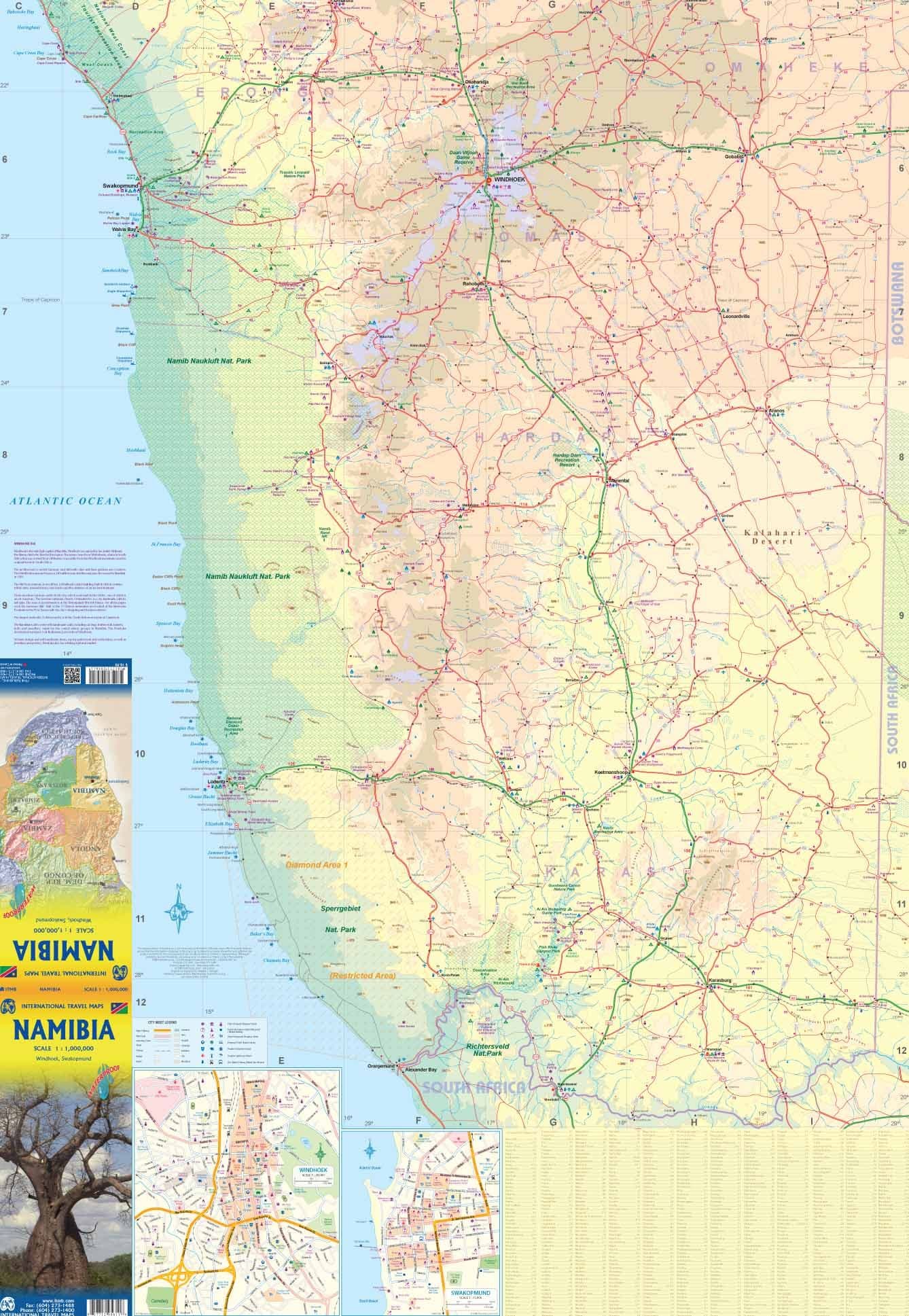 Namibia Travel Map