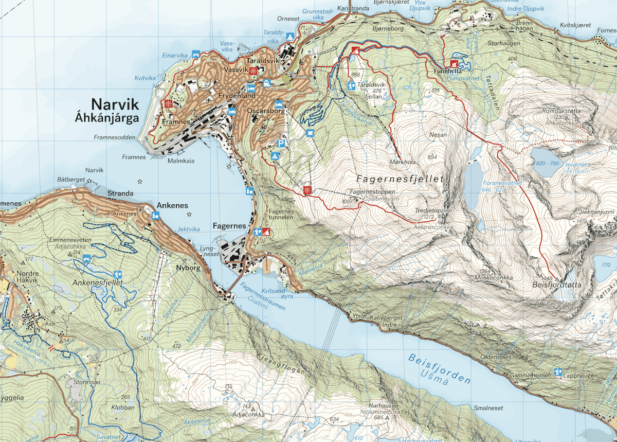 Narvik - Hiking Map - Calazo BD 250