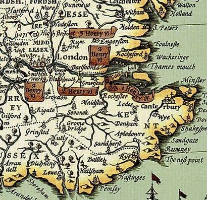 National Geographic Shakespeare Wall Map of Britain - Pub 1964