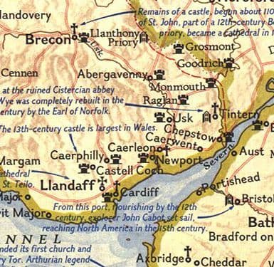 National Geographic Wall Map of Medieval England