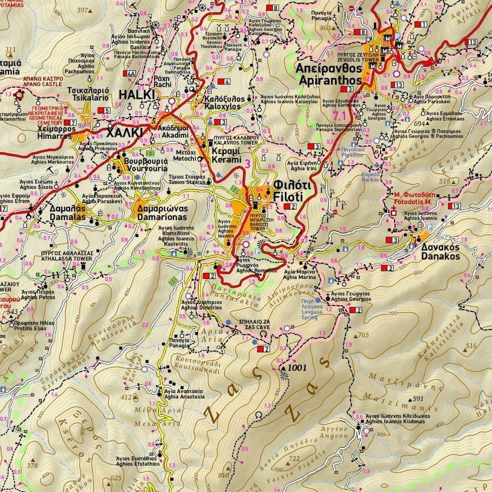 Naxos 1 40 000 Terrain Hiking Map 311