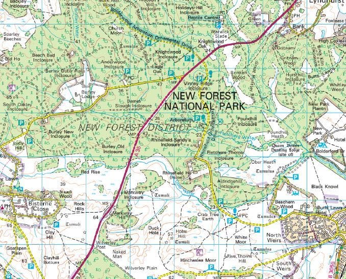 New Forest National Park - Wall Map - 2025