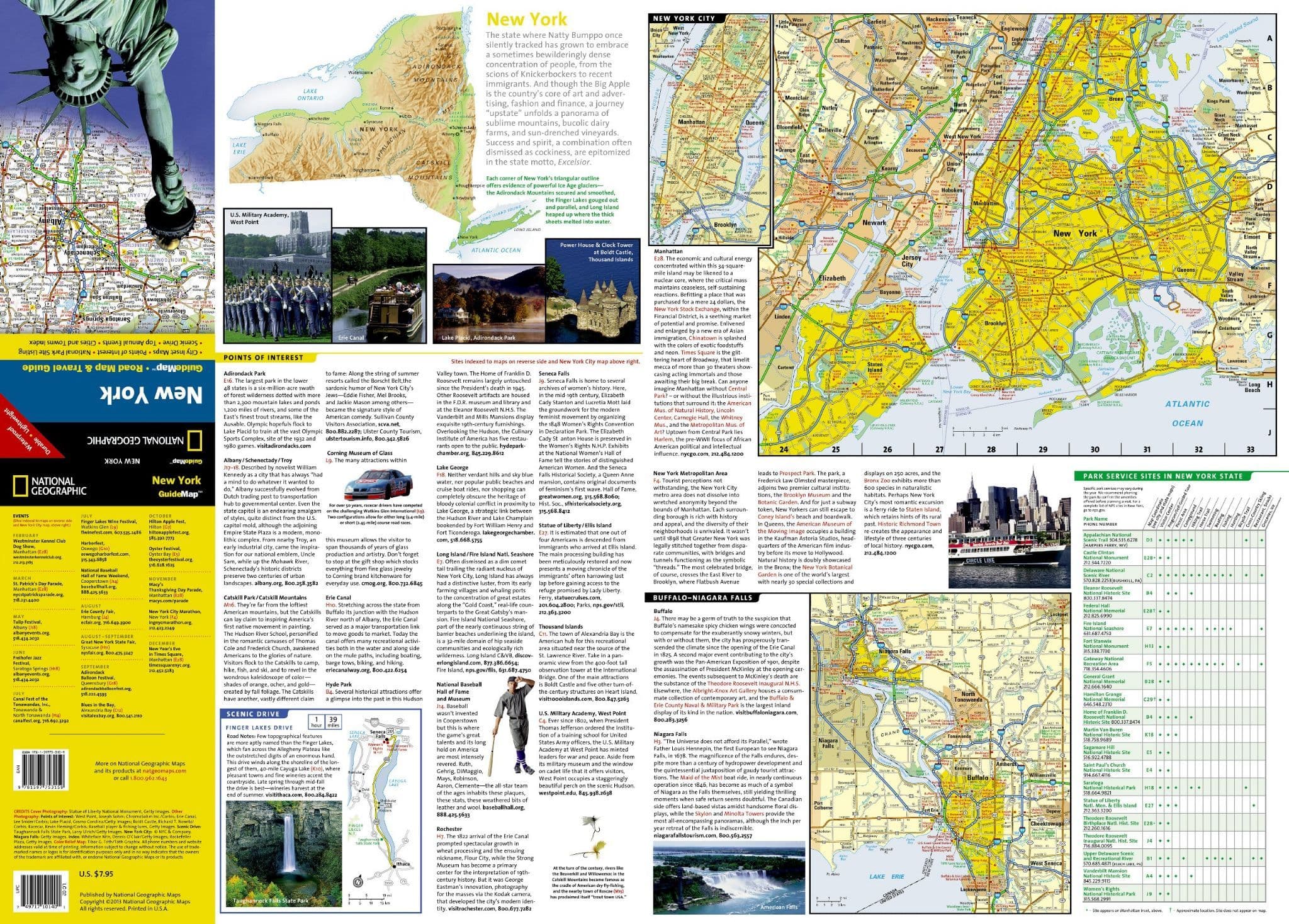 New York Road Map & Travel Guide GM60