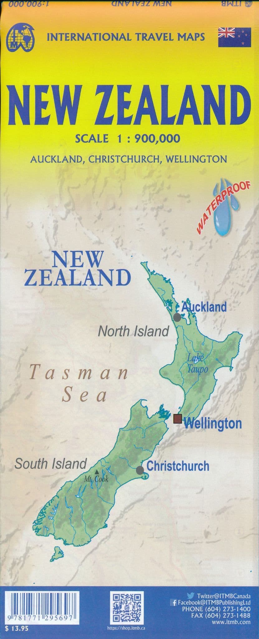 New Zealand Tourist Map - Waterproof Paper ITM