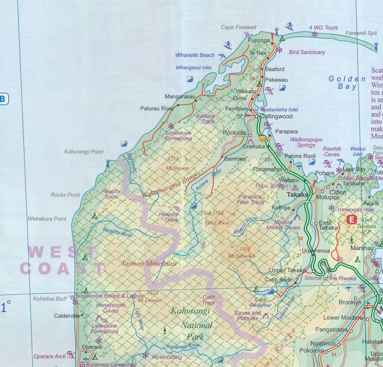 New Zealand Tourist Map - Waterproof Paper ITM