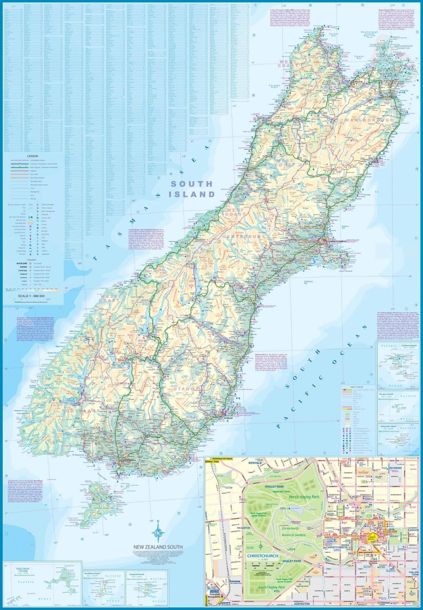 New Zealand Tourist Map - Waterproof Paper ITM