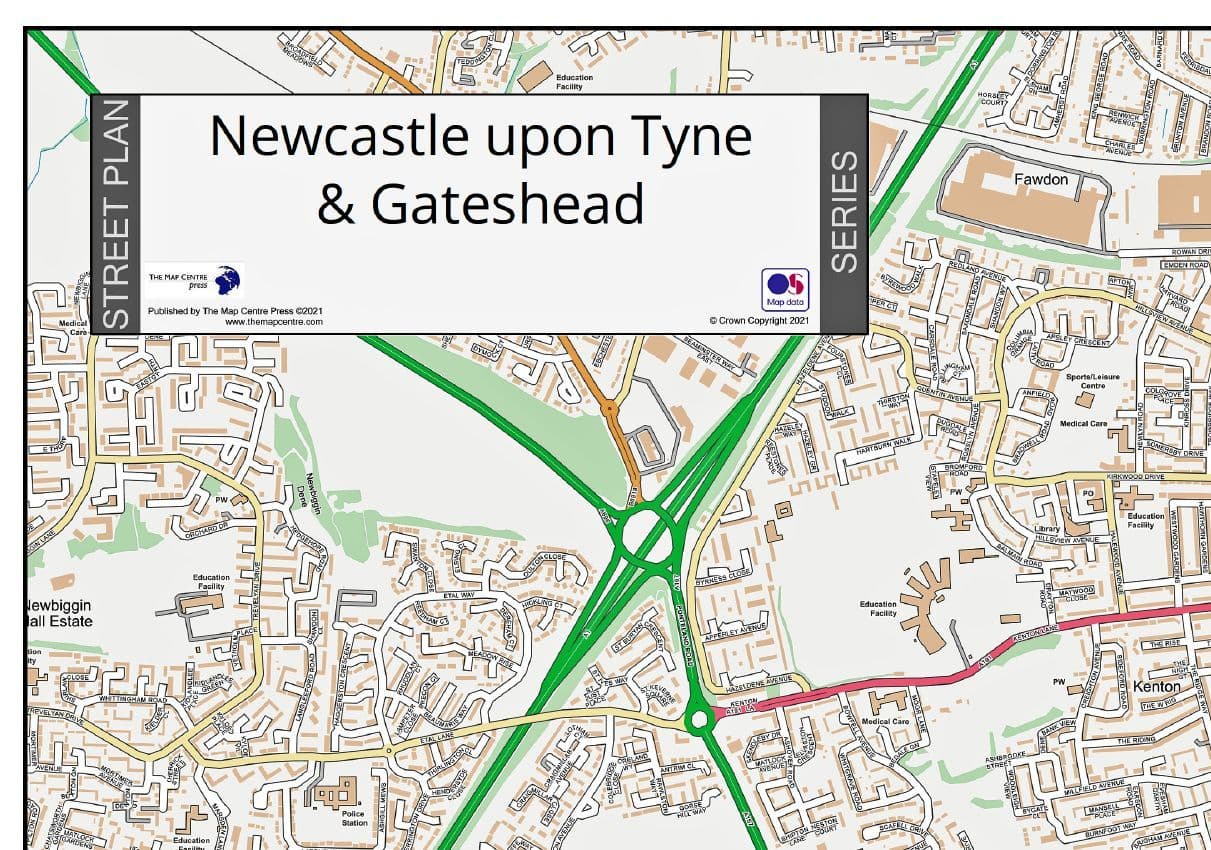 Newcastle upon Tyne Street Map