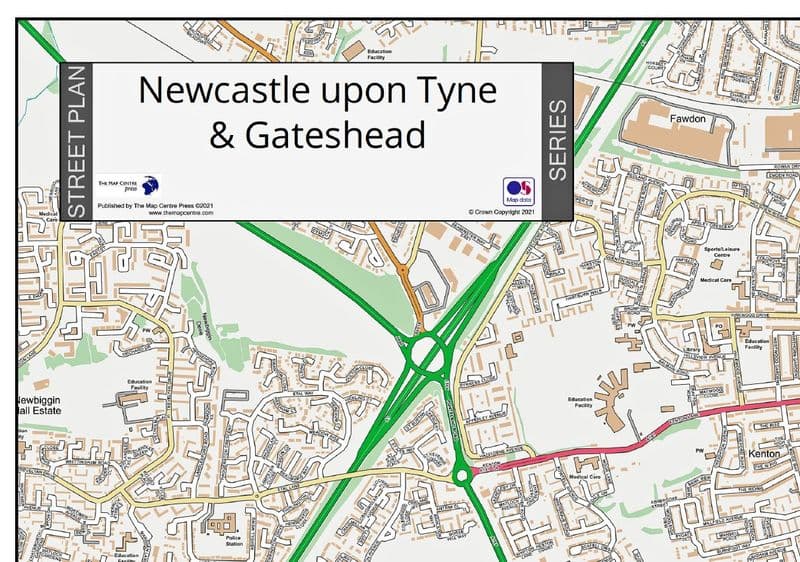 Newcastle upon Tyne Street Map