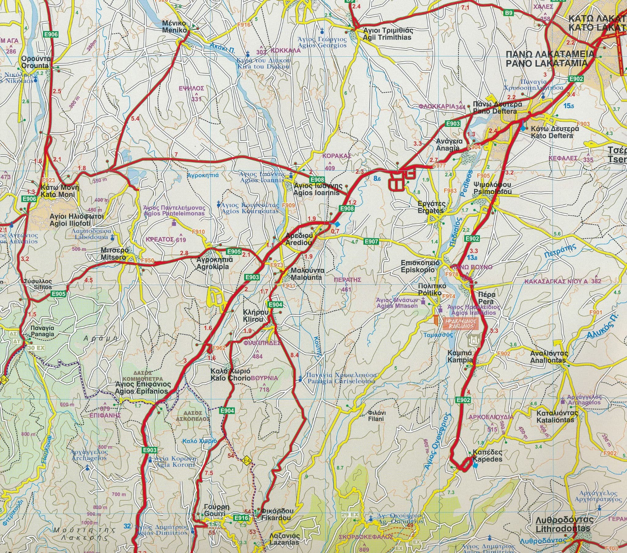 Nicosia Cyprus - Orama Tourist Map CY011