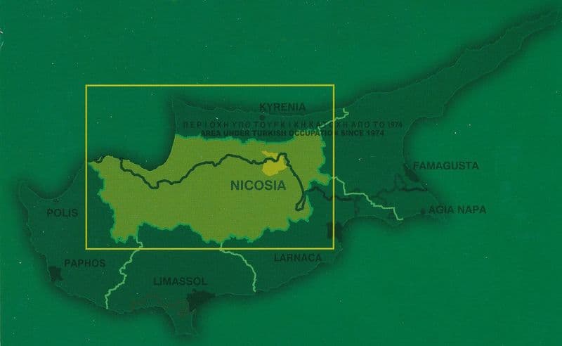 Nicosia Cyprus - Orama Tourist Map CY011