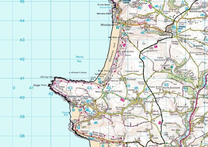 North Devon - AONB Wall Map - 2024