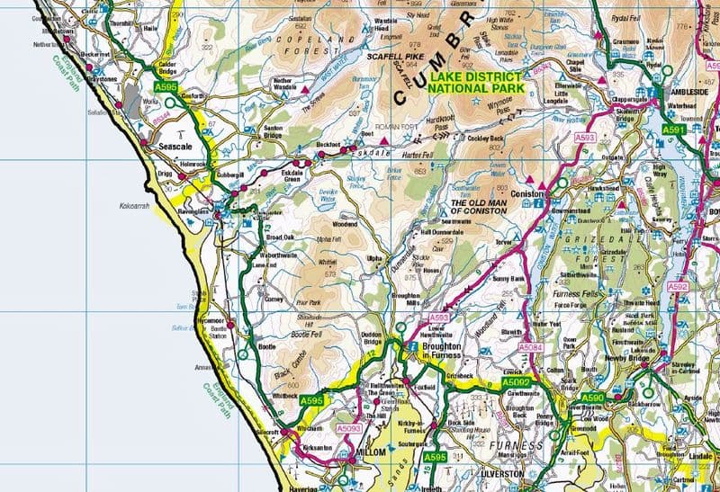 North West - Region of England Wall Map