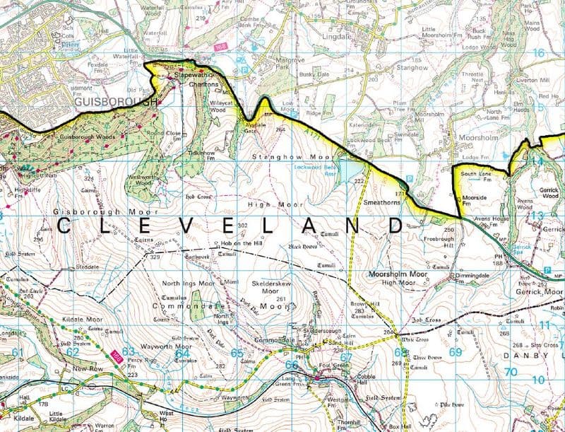 North Yorkshire Moors National Park - Wall Map - 2025