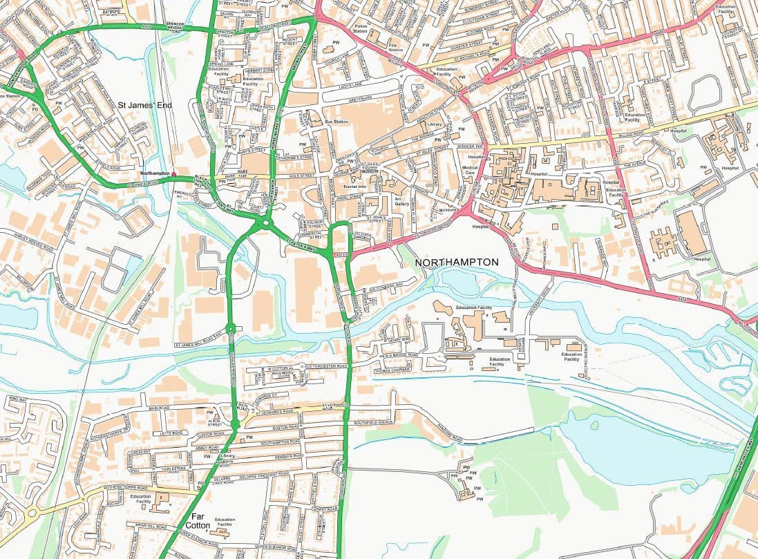 Northampton Street Map