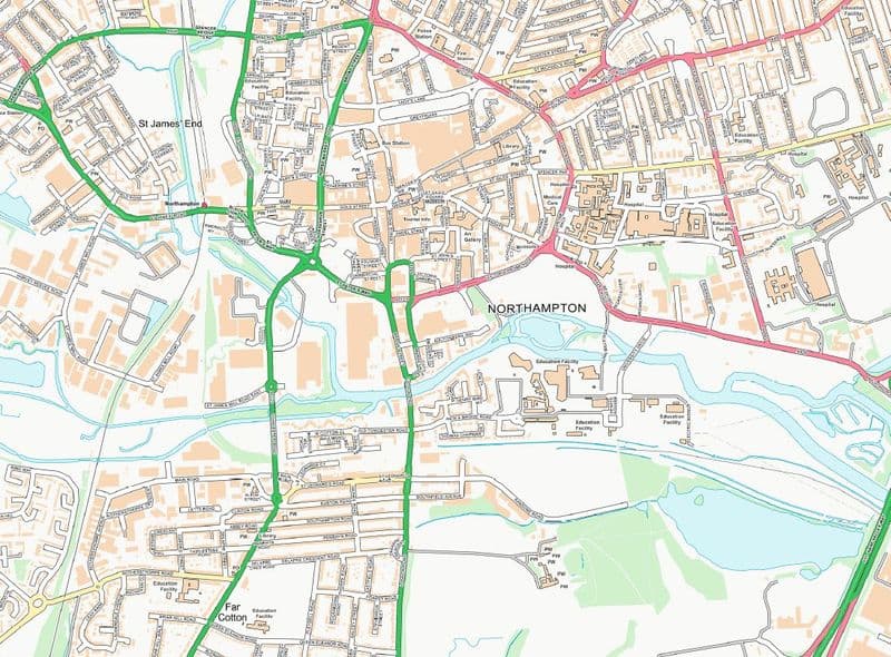 Northampton Street Map