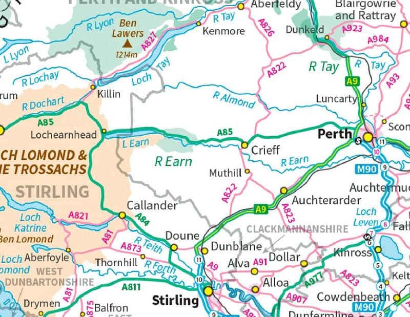 Northern England & Southern Scotland - Planning Wall Map - 2024 - 82 x 82cm