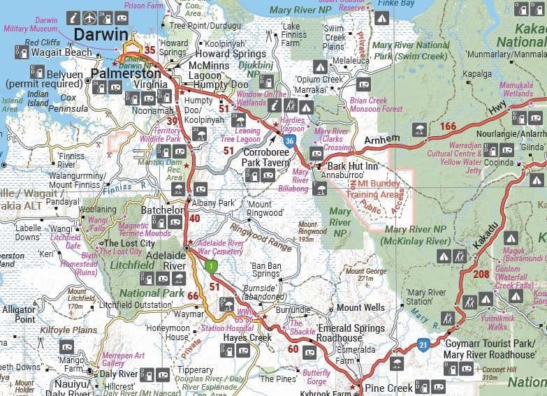 Northern Territory Handy Map - Hema 3 06H