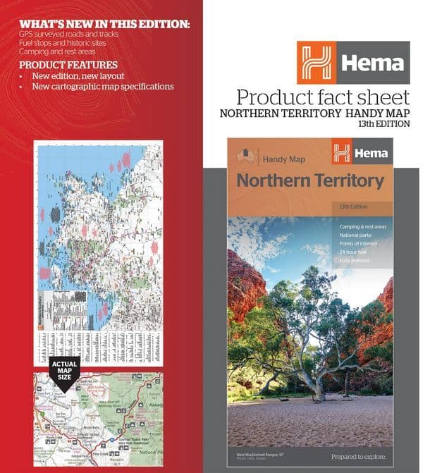 Northern Territory Handy Map - Hema 3 06H