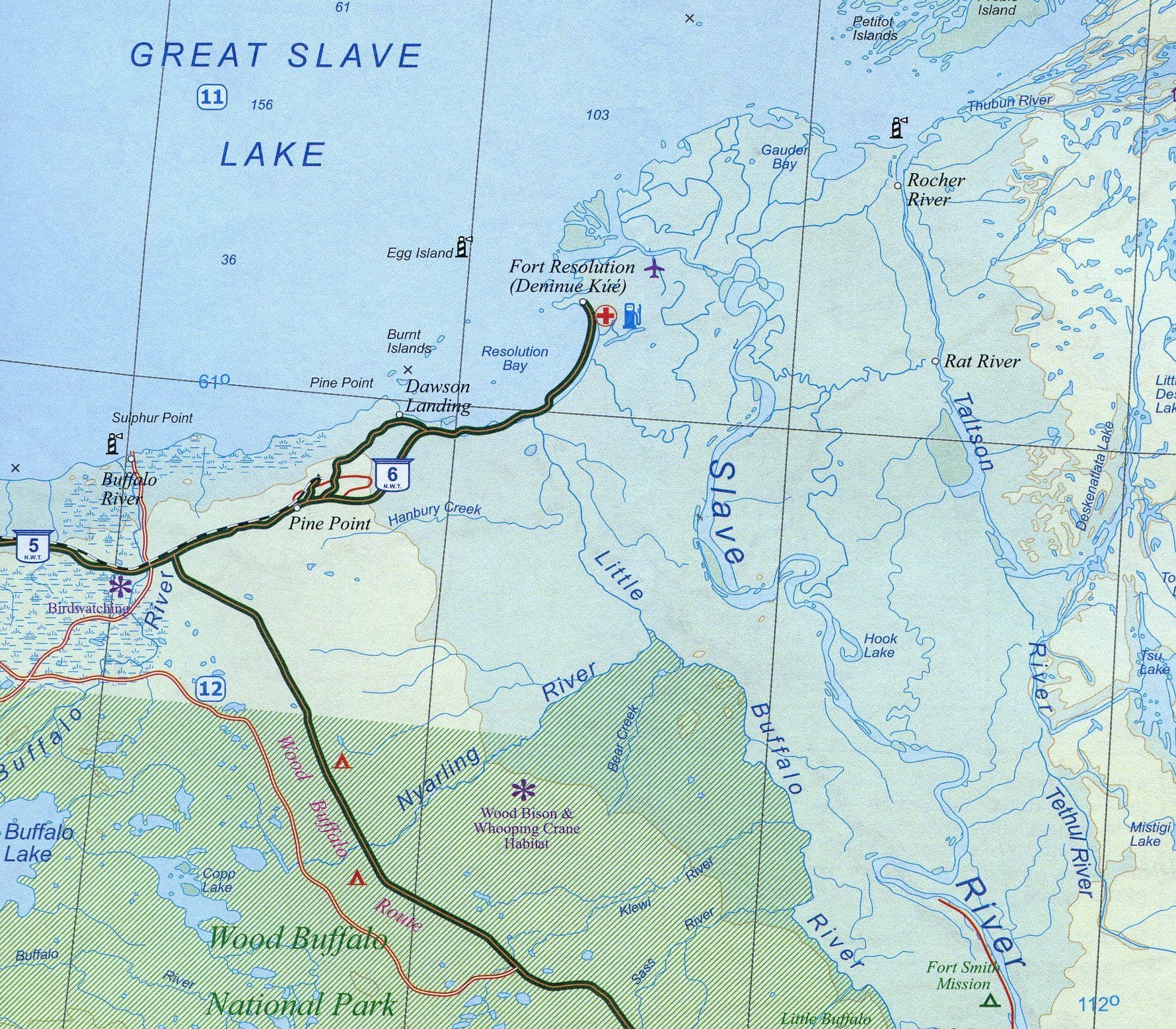 Northwest Territories Travel Reference map