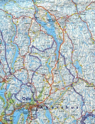 Norway Country Road Map F&B