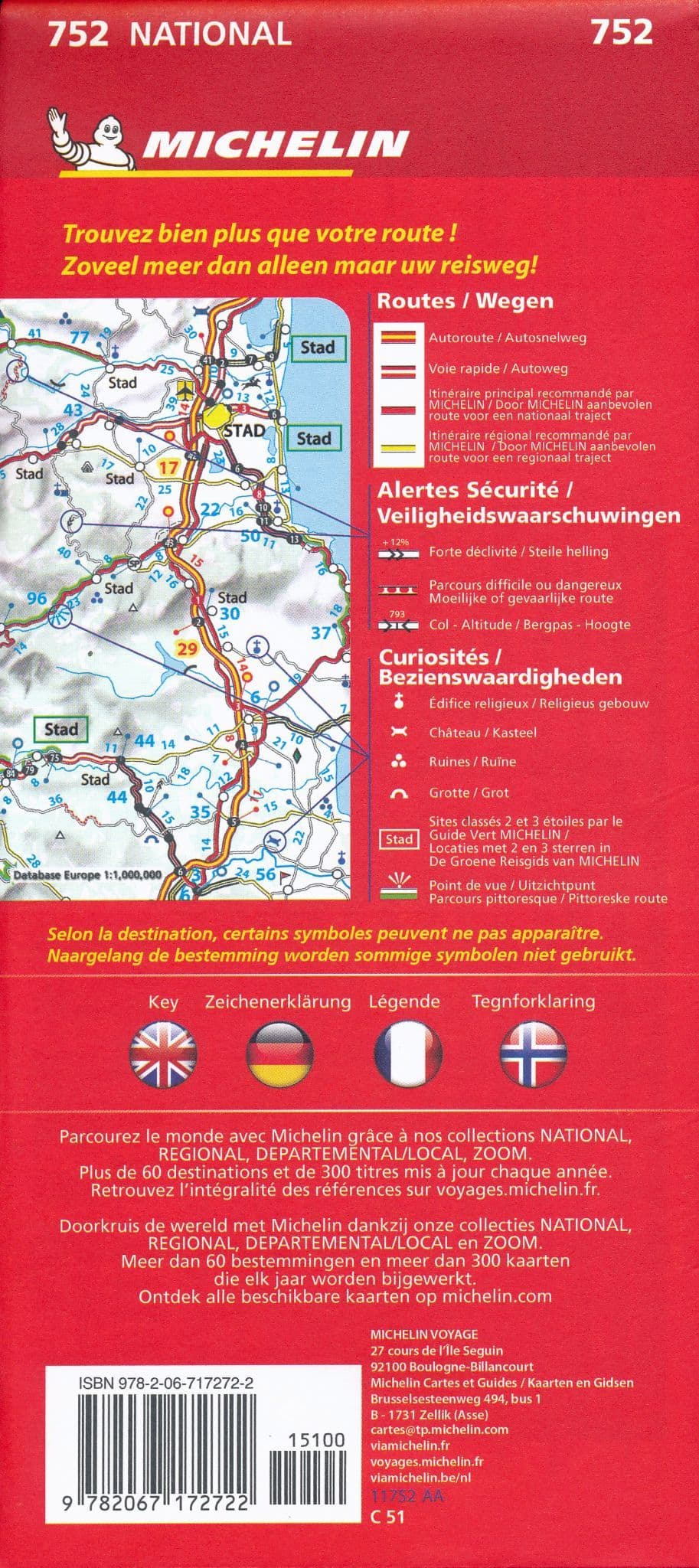 Norway - Michelin National Map 752