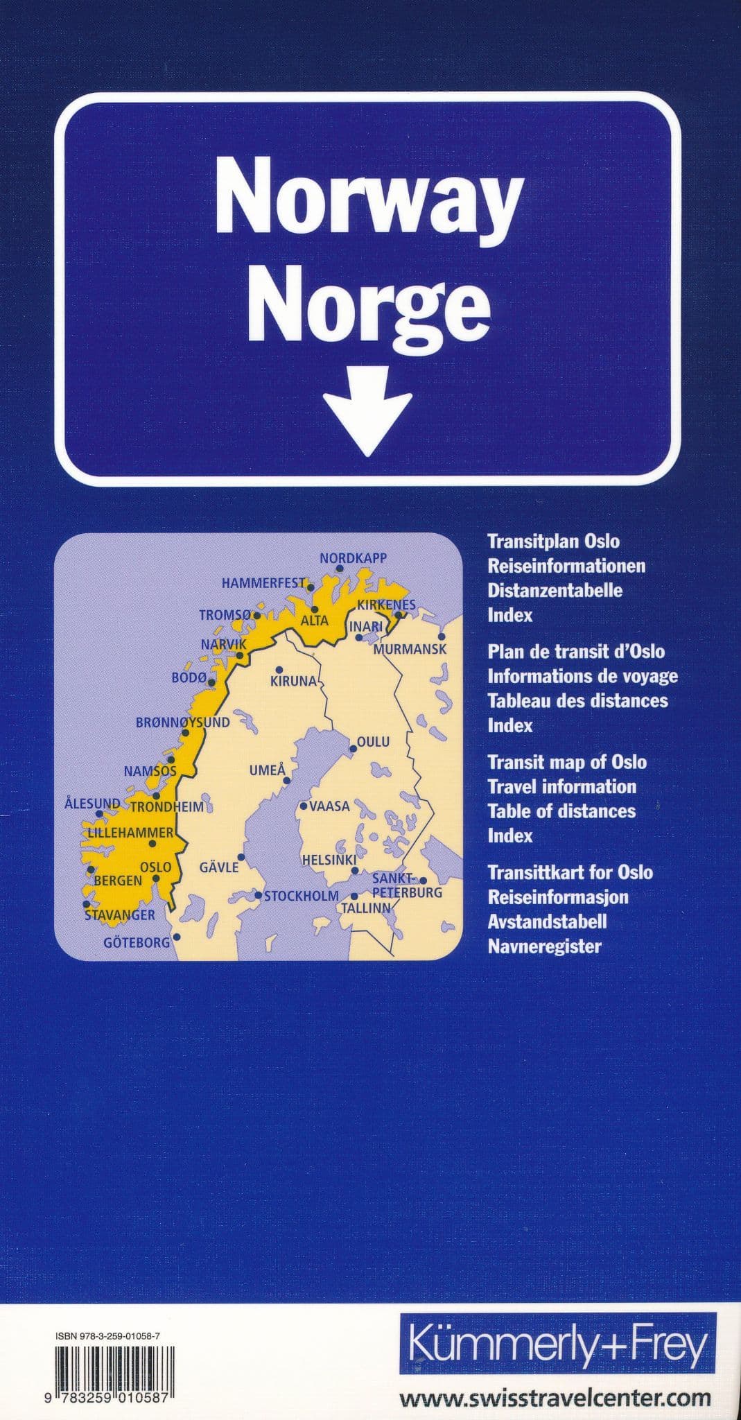 Norway - Road Map - Kummerley & Frey