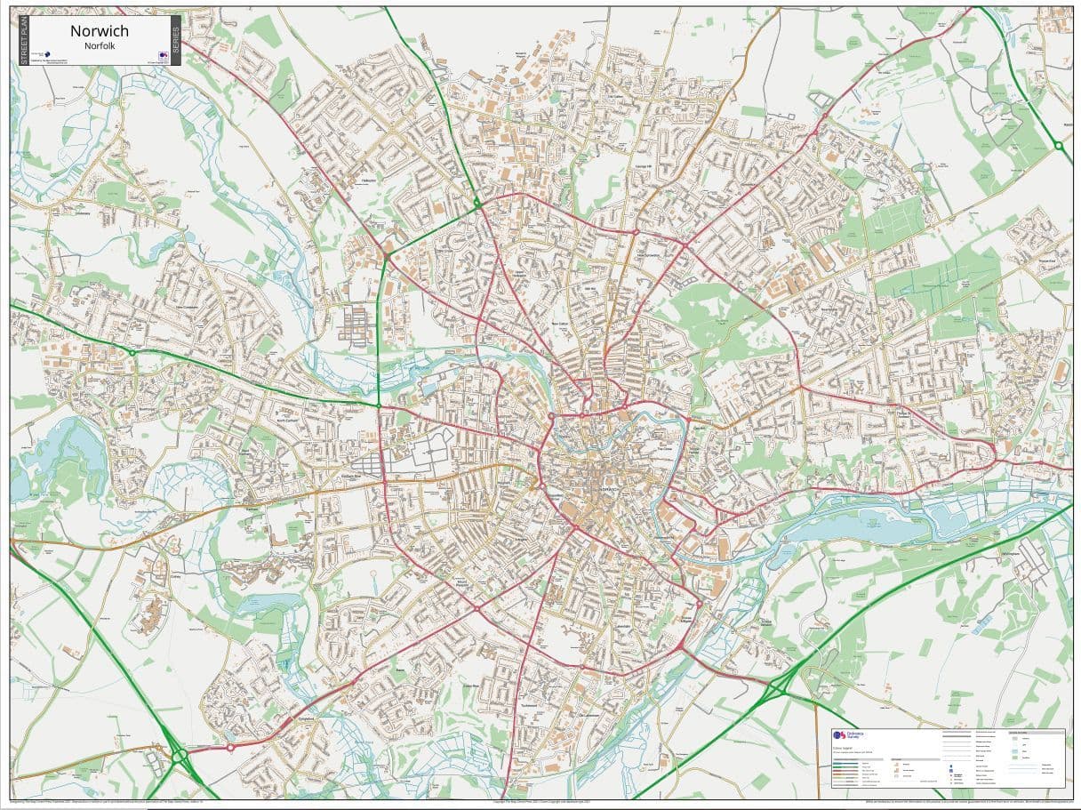 Norwich Street Map